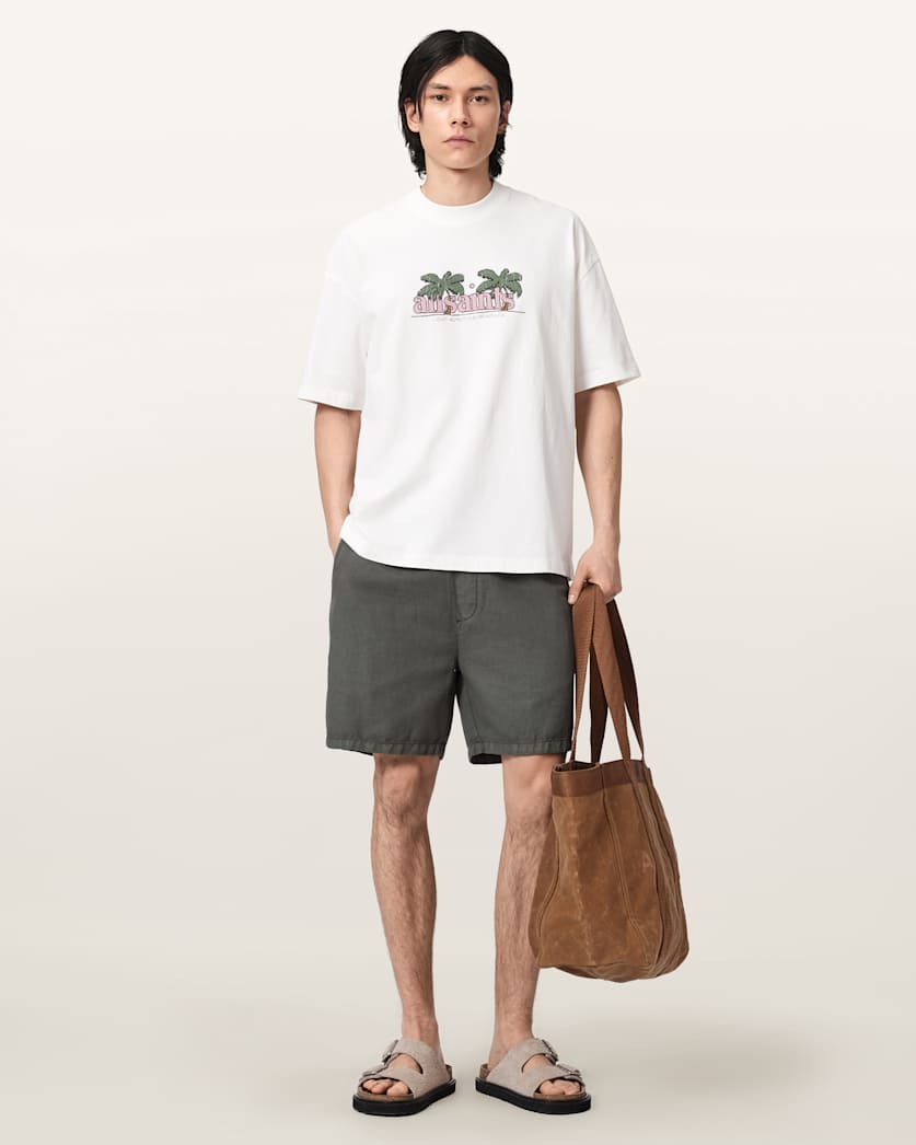 Troppo Short Sleeve Graphic Boxy T-Shirt Chalk White | ALLSAINTS